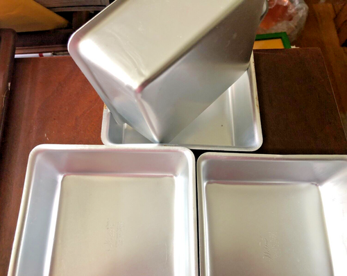 4 Wilton 5 Inch Square Small Cake Bake Tins Never Used Made 1971 | eBay