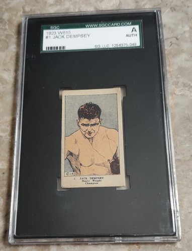 1923 W515 JACK DEMPSEY STRIP CARD #1 HEAVYWEIGHT CHAMPION SGC AUTHENTIC ...