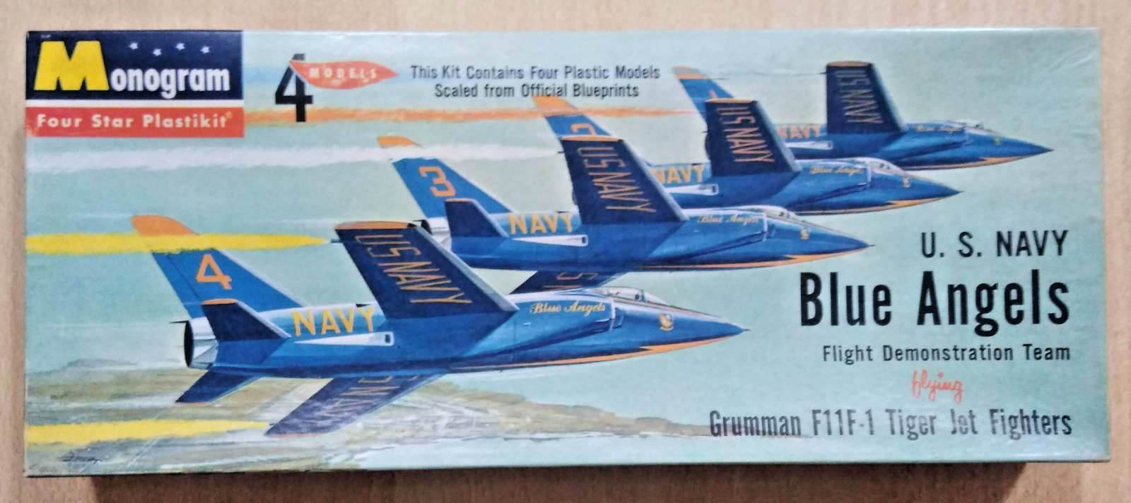 14-29 MONOGRAM 1:101 Scale F11F-1 TIGER BLUE ANGELS Plastic Model Kit ...