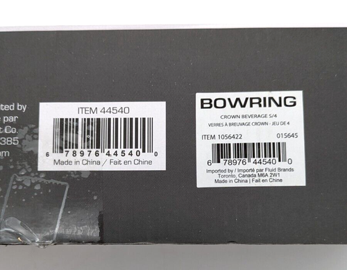 Studio Crystal by Godinger Beverage Glasses Clear Crowns Set 4 8 Oz for ...