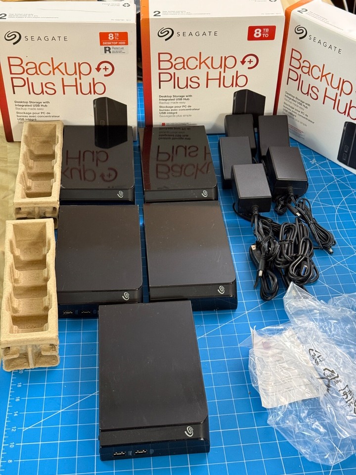 Excellent Shape Seagate Backup Plus Hub 8TB USB 3.0 Desktop External ...