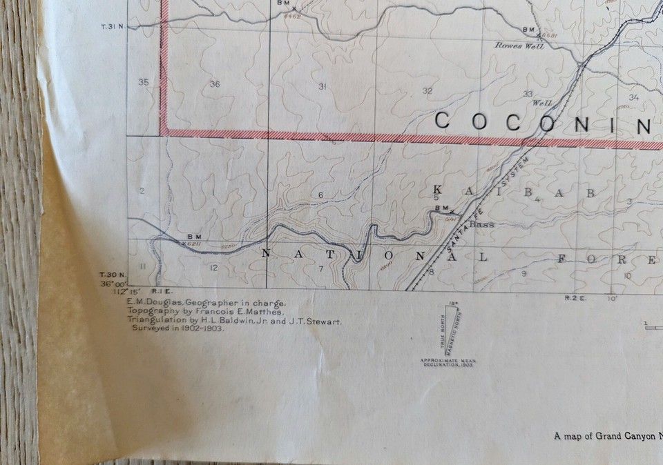 Grand Canyon Arizona Coconino County Bright Angel Quadrangle US ...