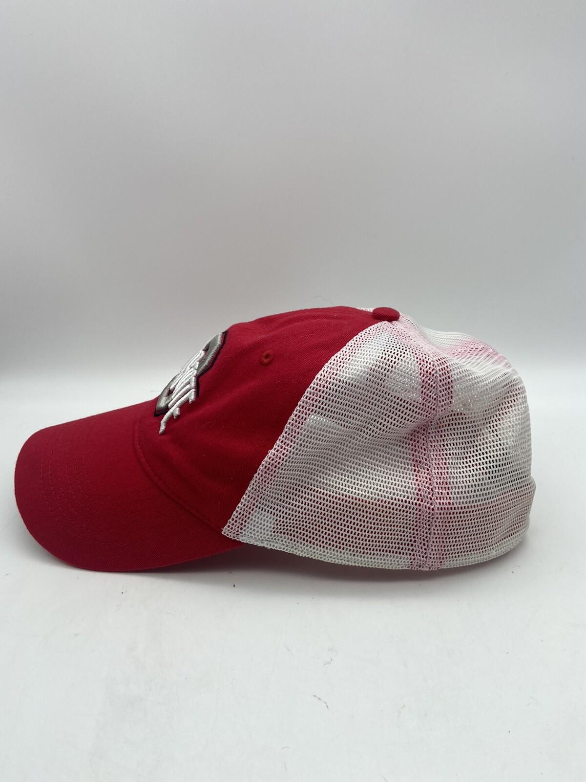 Ohio State Buckeyes M-L Red White Baseball Hat Cap Buckeye On Back OSU ...