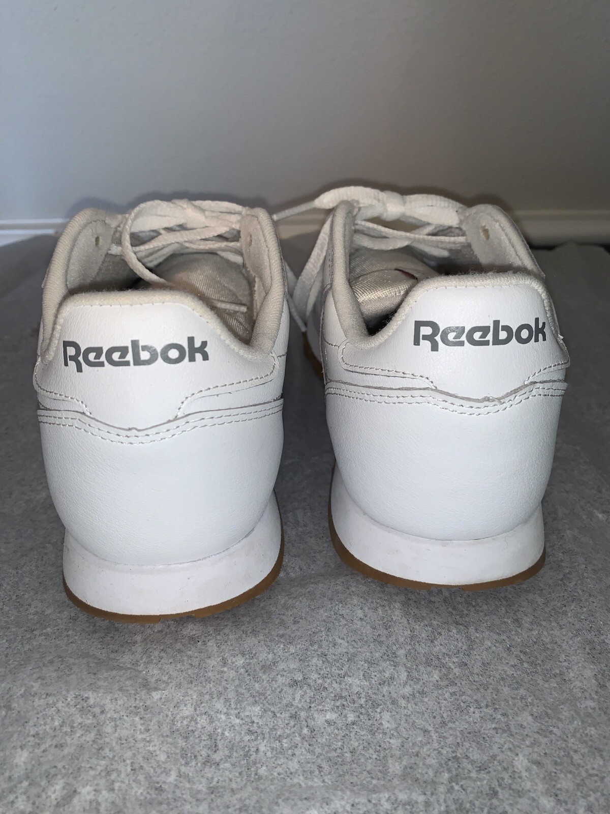 Reebok Classic Leather Junior Big Kids Running Sneaker Shoes Sz 6 White ...