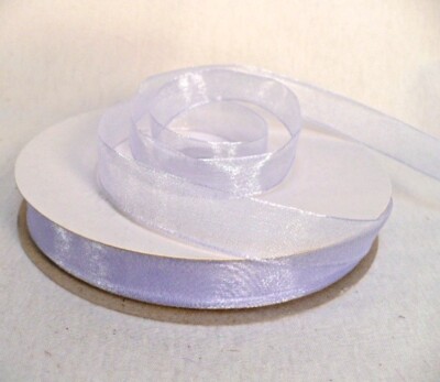 5/8"x100 yards blue sheer organza nylon edge, blue sheer organza nylon ...