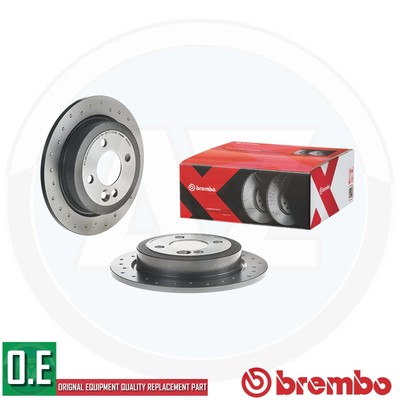 BREMBO BRAKE DISCS PAIR XTRA DRILLED REAR AXLE 08.9163.1X | eBay