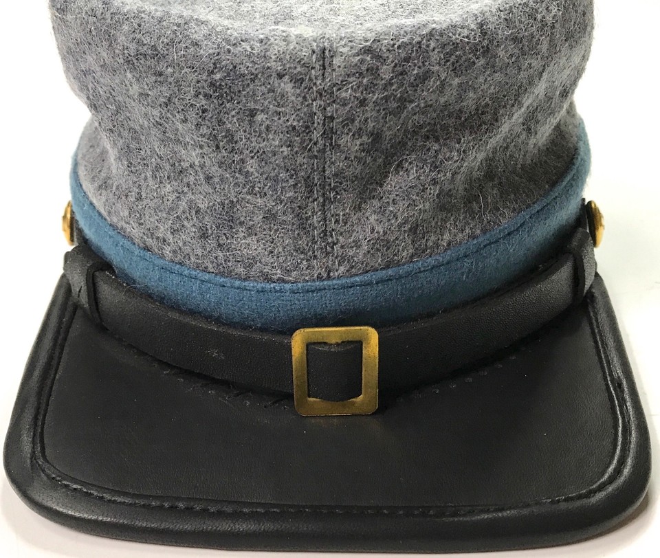 CIVIL WAR CSA CONFEDERATE INFANTRY GREY WOOL KEPI FORAGE CAP HAT-MEDIUM ...