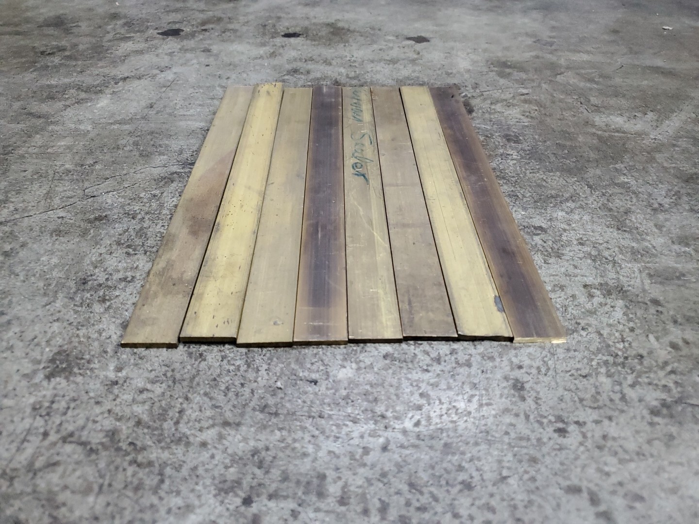 8 Peices 1/8" x 1" C360 BRASS FLAT BAR 12" long Solid .125" Plate Mill ...