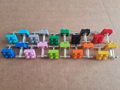 Lego Cufflinks Hand Made Birthday Wedding Gift Present Silver Plated ...
