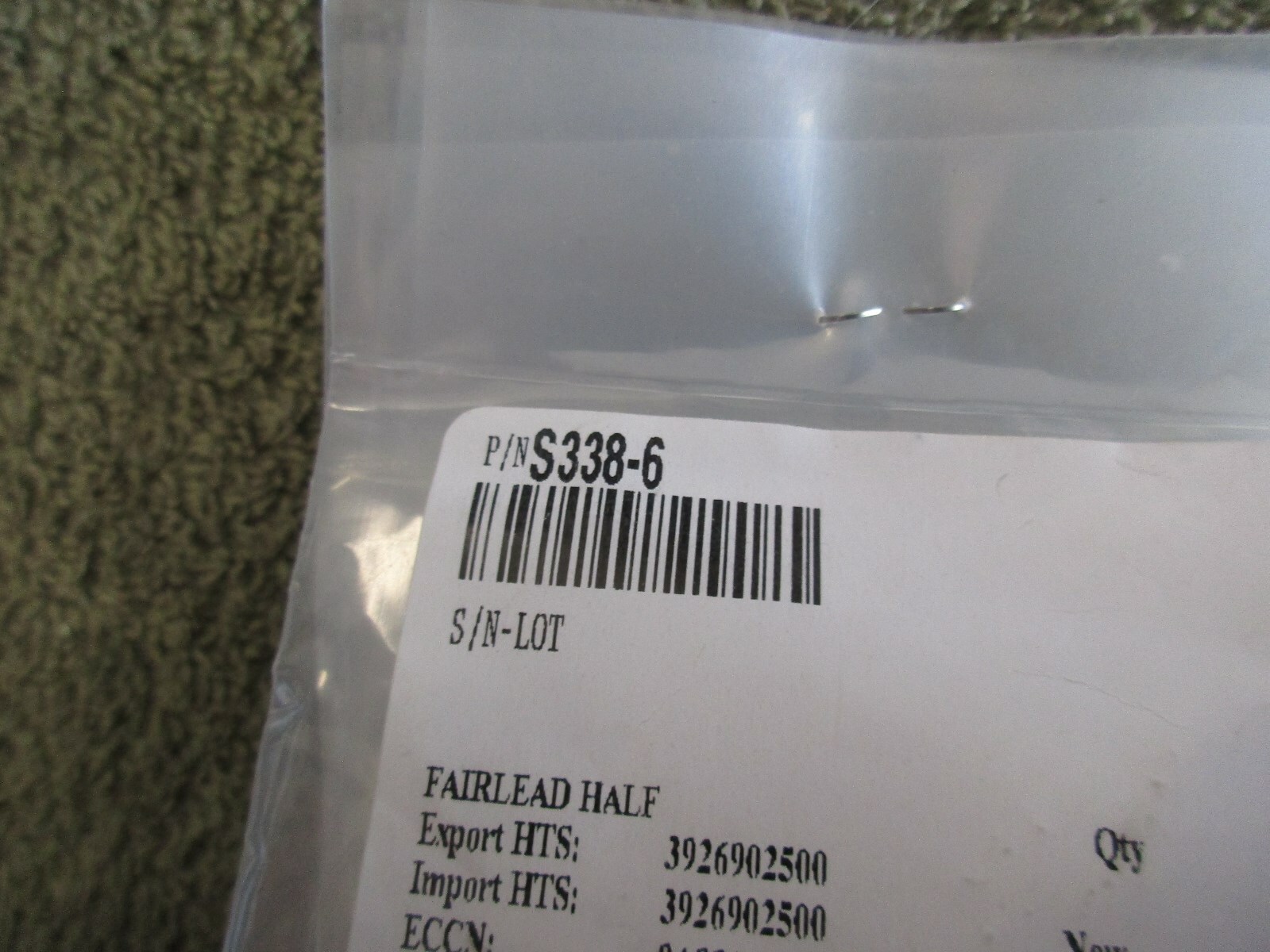 Cessna Aircraft Fairlead Half, P/N S338-6 (New) | eBay