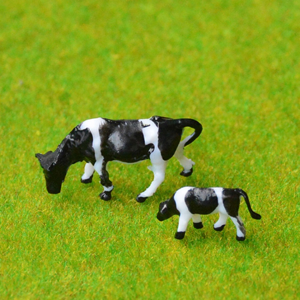 High Quality Cow Model Painted Farm 1:87 Cow 2-3cm In Length Animals HO ...