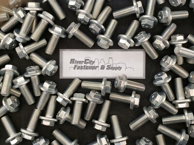 (5) M16-2.0x40 / M16x40 Metric Hex Flange Bolts Grade 10.9 DIN 6921 ...