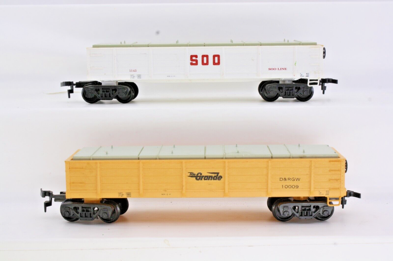 Mehano HO Scale Soo Line & Rio Grande Gondolas With Container Loads | eBay