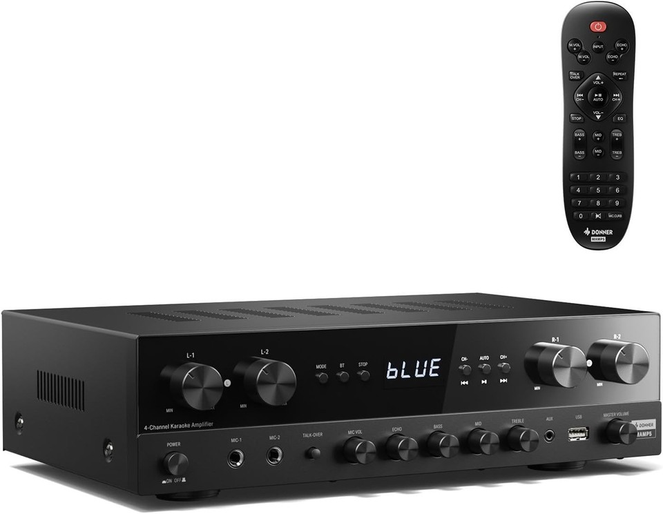 Donner Stereo Receivers Home Audio Amplifier, Premium 1000W Peak Power ...