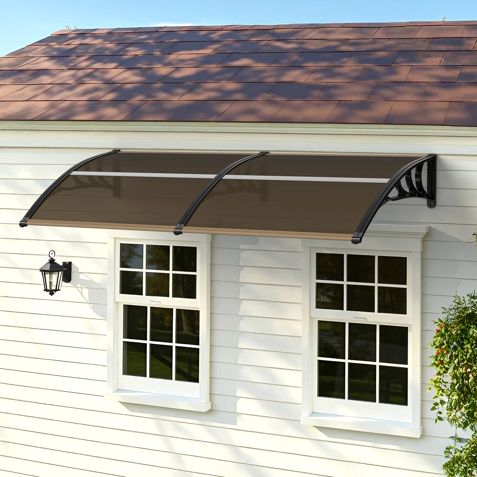 40" x 80" Window Awning Door Canopy Polycarbonate Cover Outdoor Front ...