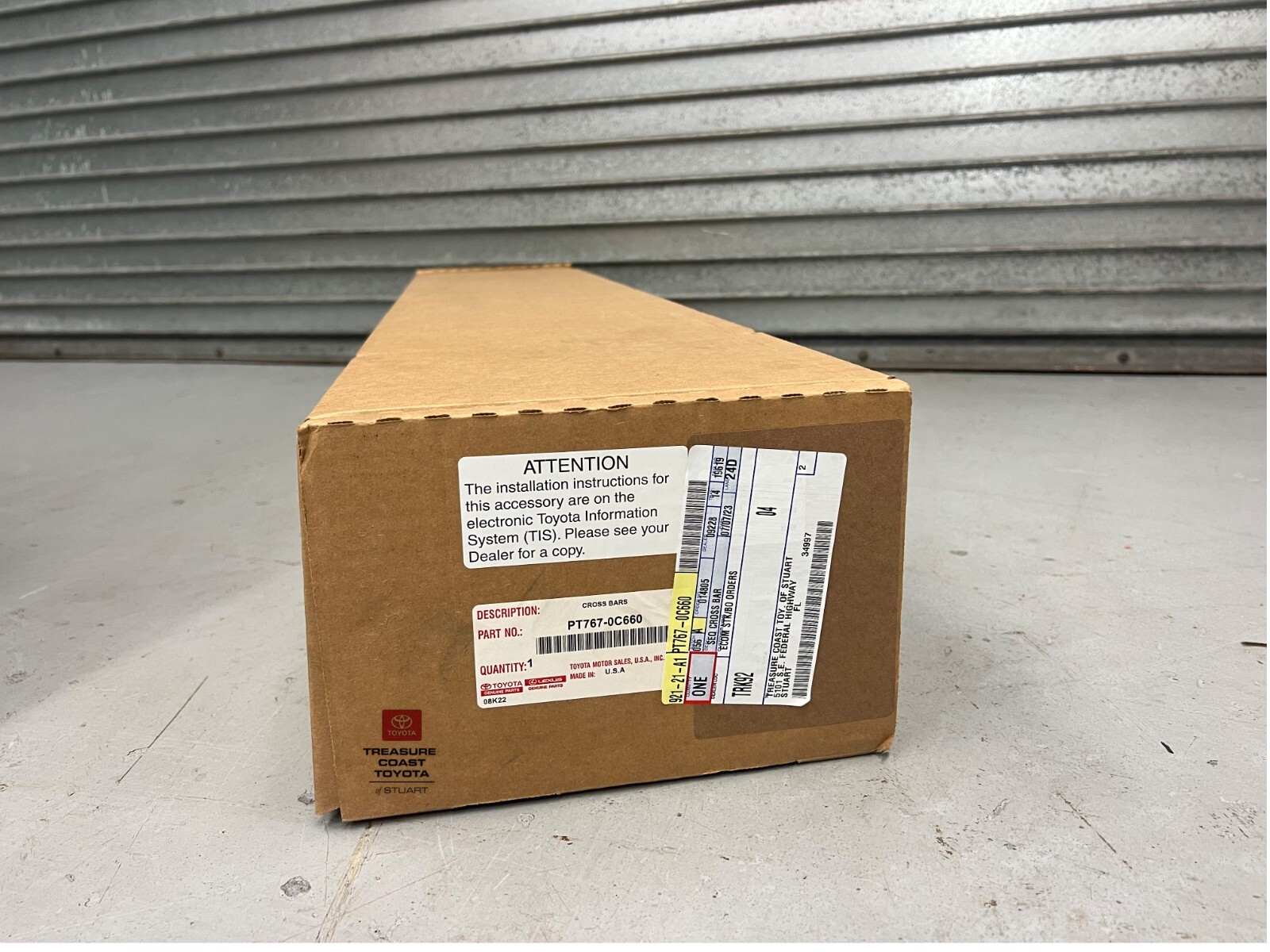 OEM Toyota Roof Cross Bars Fits '24-'25 Sequoia PT767-0C660 for sale ...