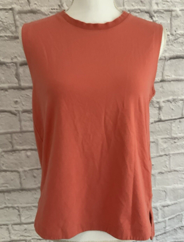 Athleta Small Effortless Tank Soft Persimmon Sleeveless Curve Hem ...