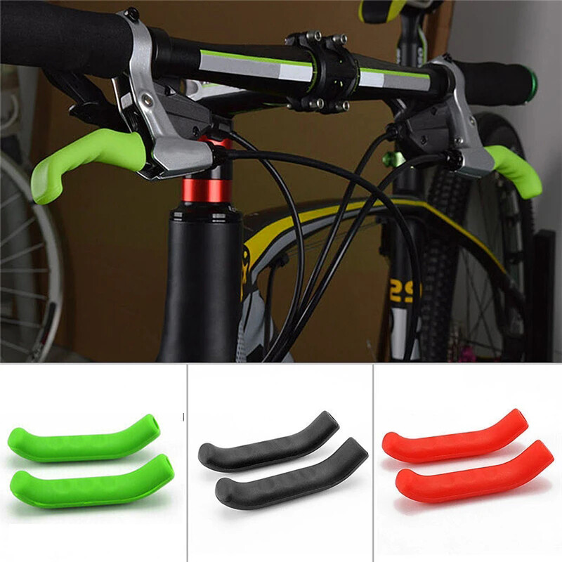 Mountain Bike MTB BMX Bicycle Brake Fixed Pair Lever Grips Protectors ...
