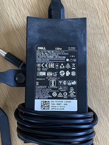 Genuine Dell OEM 130W AC Adapter 19.5V 6.7A LA130PM121 0VJCH5 | eBay