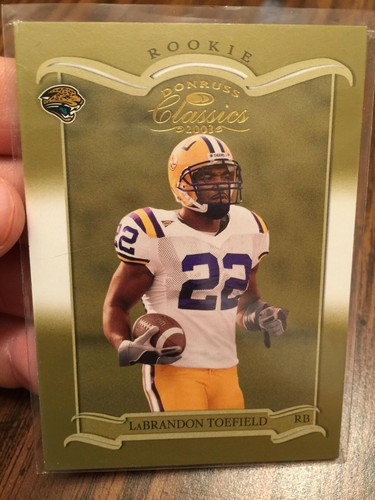 LABRANDON TOEFIELD 2003 DONRUSS CLASSICS JAGS ROOKIE INSERT RC /900 ...