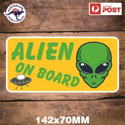 ALIEN ON BOARD STICKER | eBay Australia