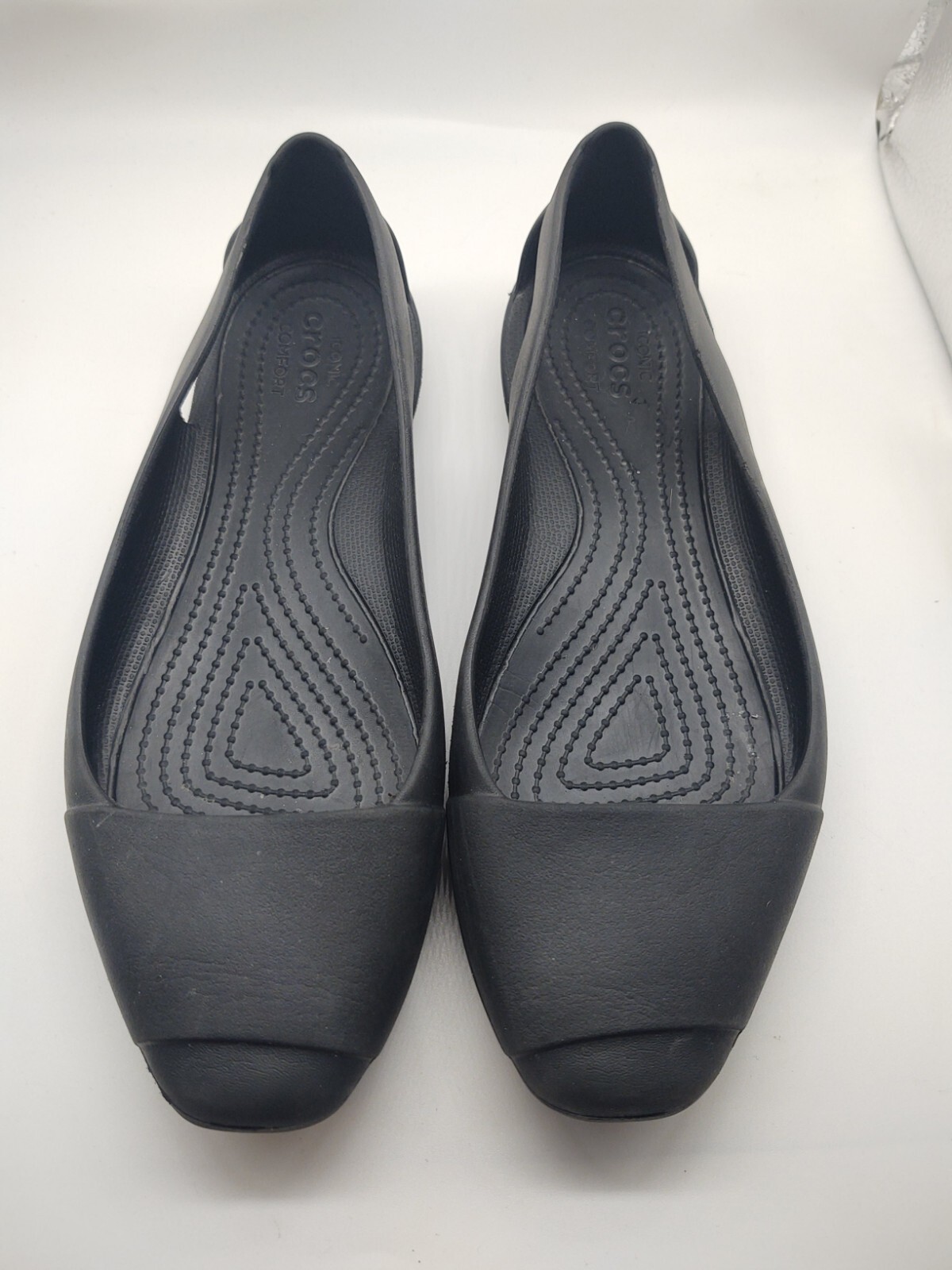 Crocs Womens 8 Flats Sienna Sandals Black Sling Back … - Gem