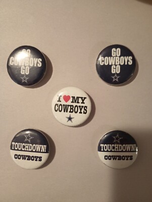 Dallas Cowboys Football Team Pins Lot Of (5) Pin Back Each 1 Inch | eBay