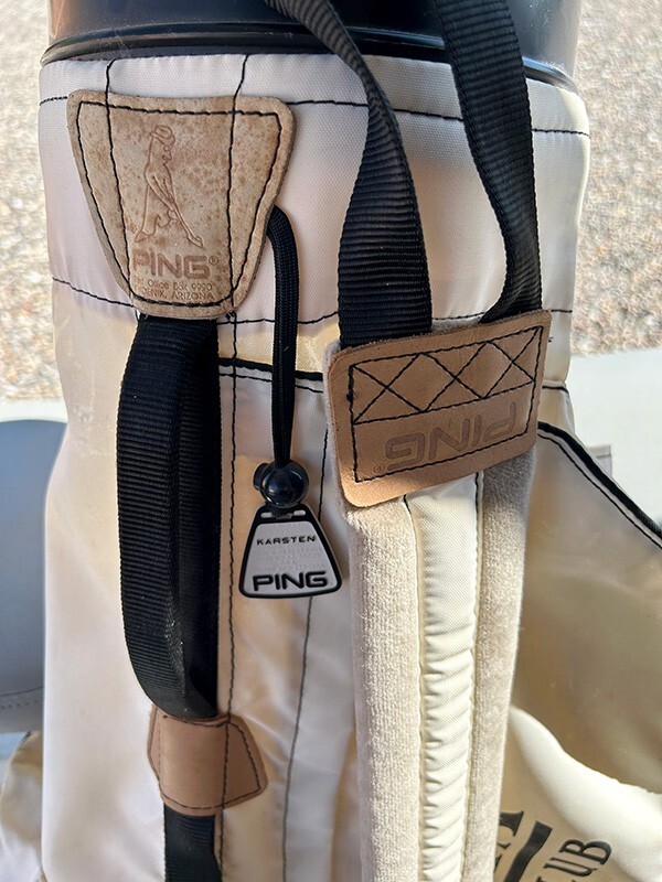 Vintage PING Karsten Golf Carry Bag White Single Strap Phoenix Country ...