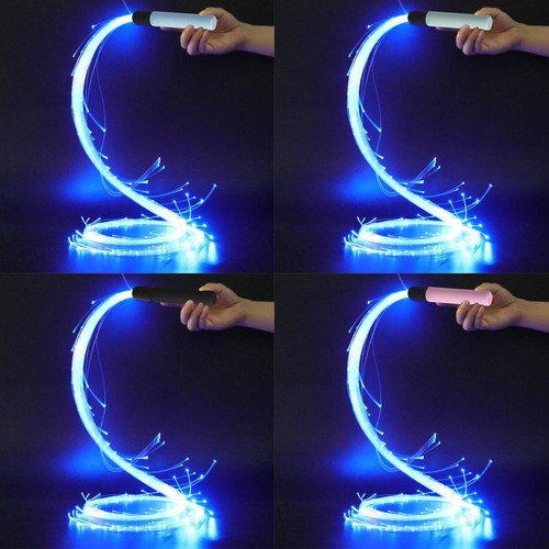 LED Whips 360 Degree Rotating Light Up Dance Rave Accessories Fiber ...