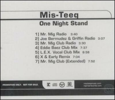 Mis-Teeq: One Night Stand PROMO MUSIC AUDIO CD Mr. Mig, Joe Bermudez ...