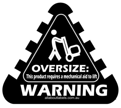 Weight Warning Labels/Stickers for Cartons/Freight Oversize Workplace ...