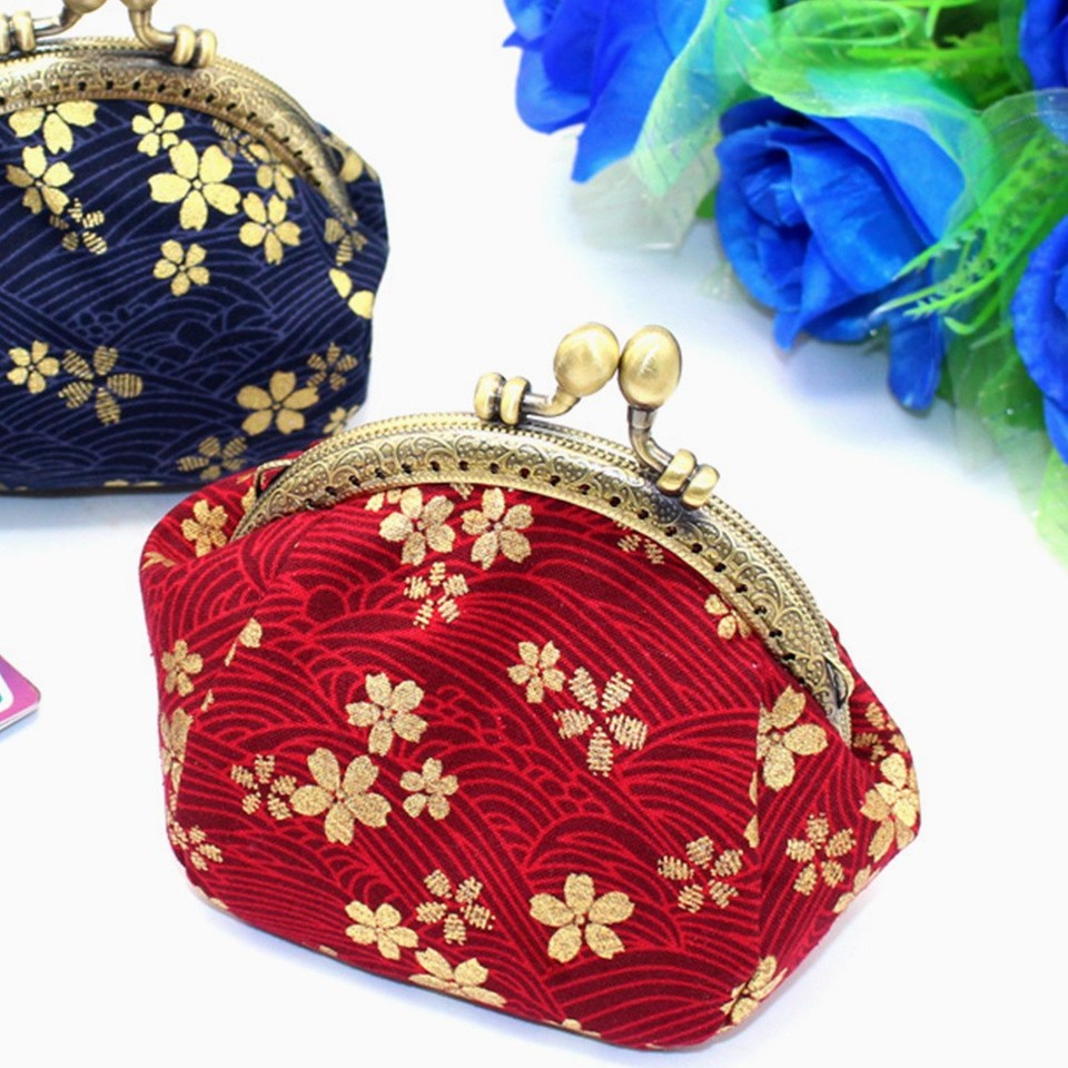 Japanese Purses Women Small Coin Pouch Cherry Blossom Bag Change Holder ...