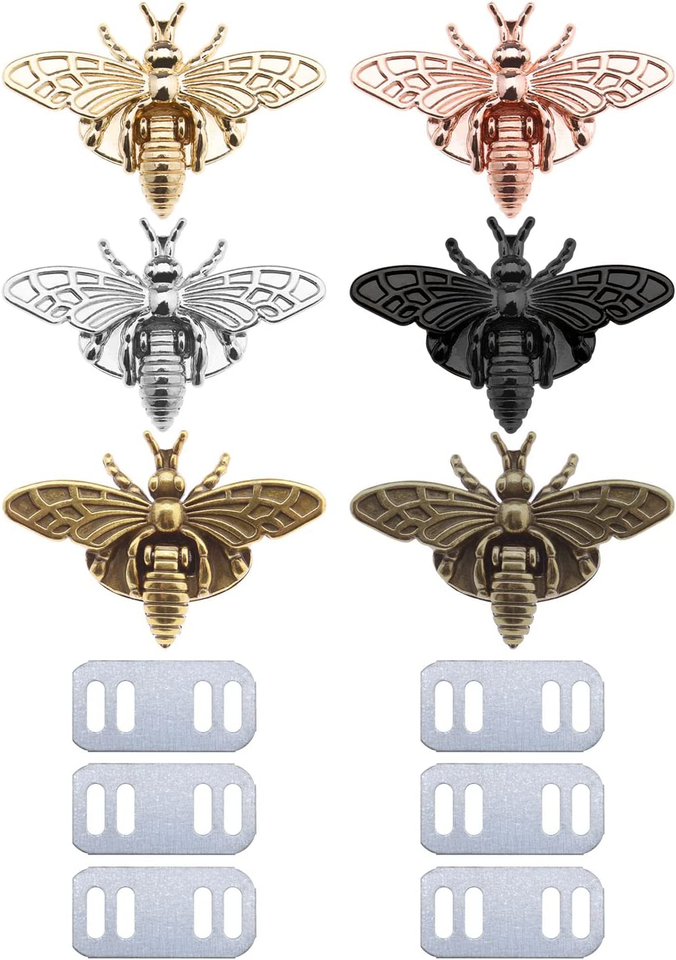 6PCS Purse Lock Bee Shape Locks Bag Hardware Twist Turn Locks for DIY ...