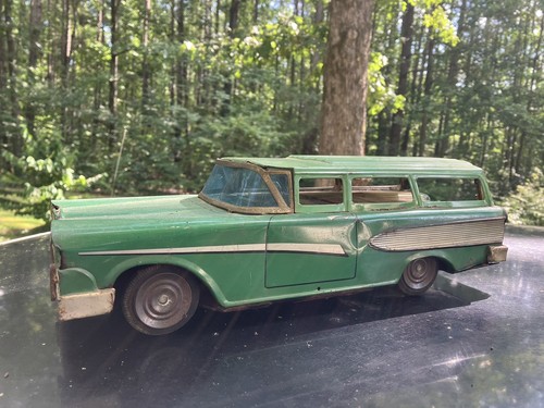 Vintage Rare Daito Japan Tin Friction Station Wagon Car 13” Ford Edsel ...
