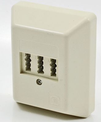 Telefonanschlussdose TAE Aufputz NFN 1xTelefon 2x Nebengeräte, Altweiss ...