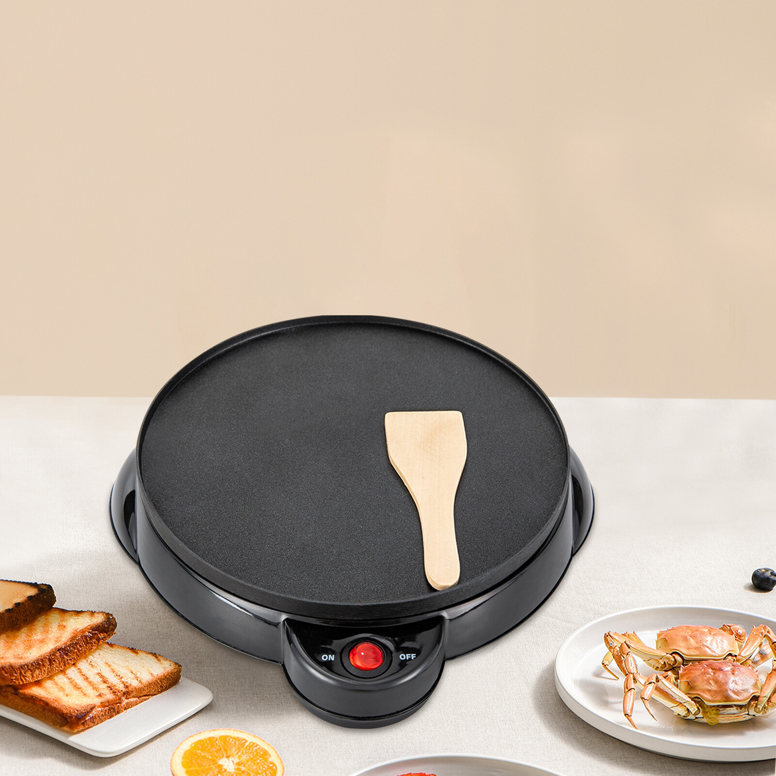 650W 220V Electric Crepe Maker Pancake steaks Maker Baking Machine ...