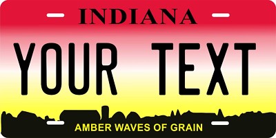 Indiana Amber Personalized Custom License Plate Car Motorcycle Bike ...