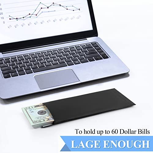 120 Pack 3.2x6.6 Inch Black Kraft Paper Envelopes for Cash Saving ...