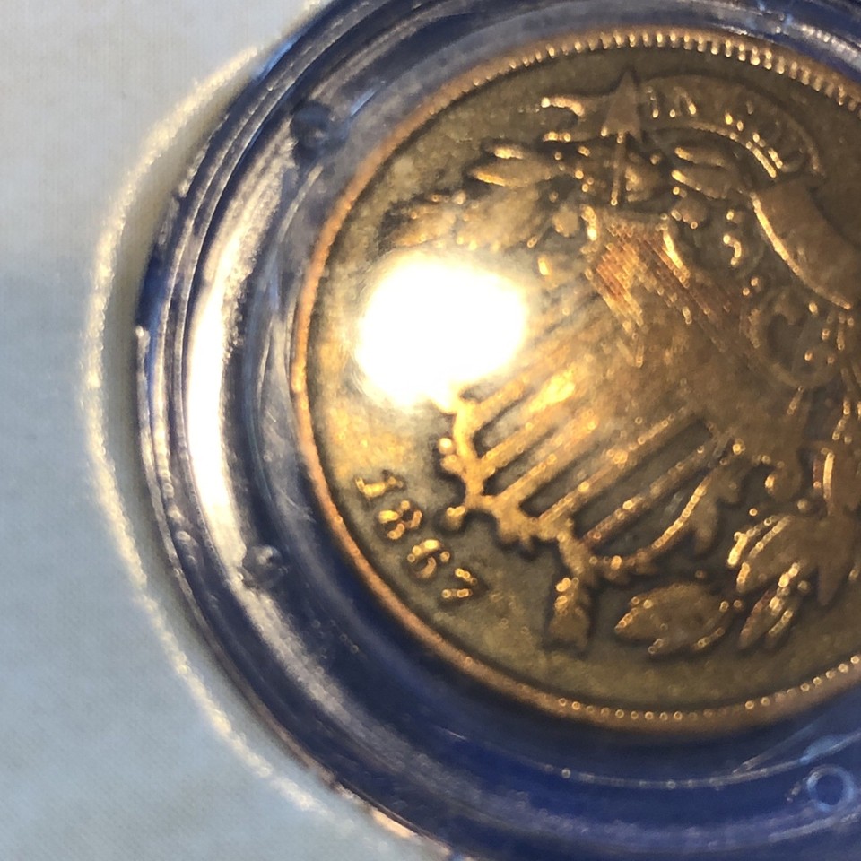 1867 Shield Two Cents VF+++in Closed Display Case ((Beauty)) | eBay