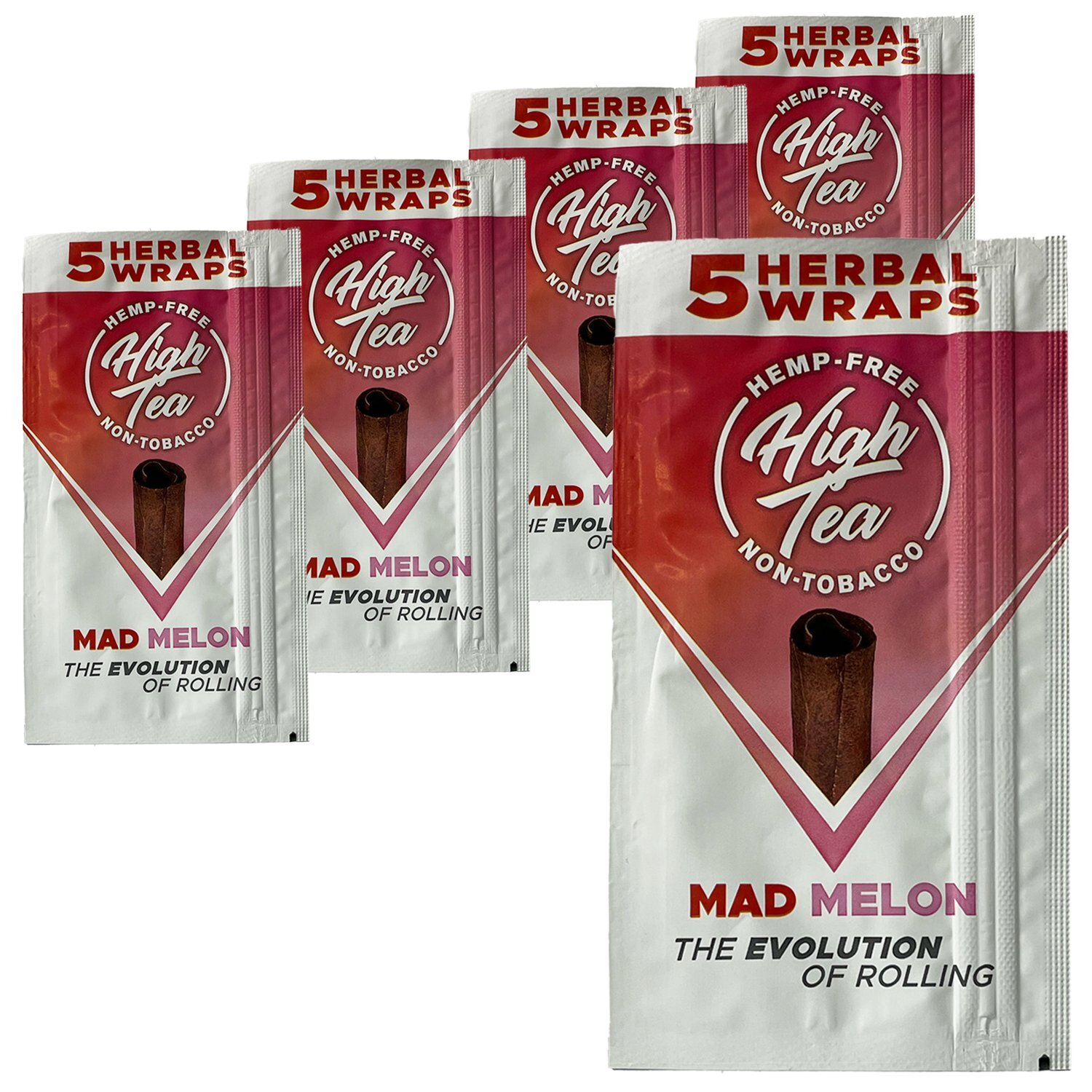 High Tea Non Tobacco All Natural Herbal Smoking Wraps - Mad Melon - 25 ...