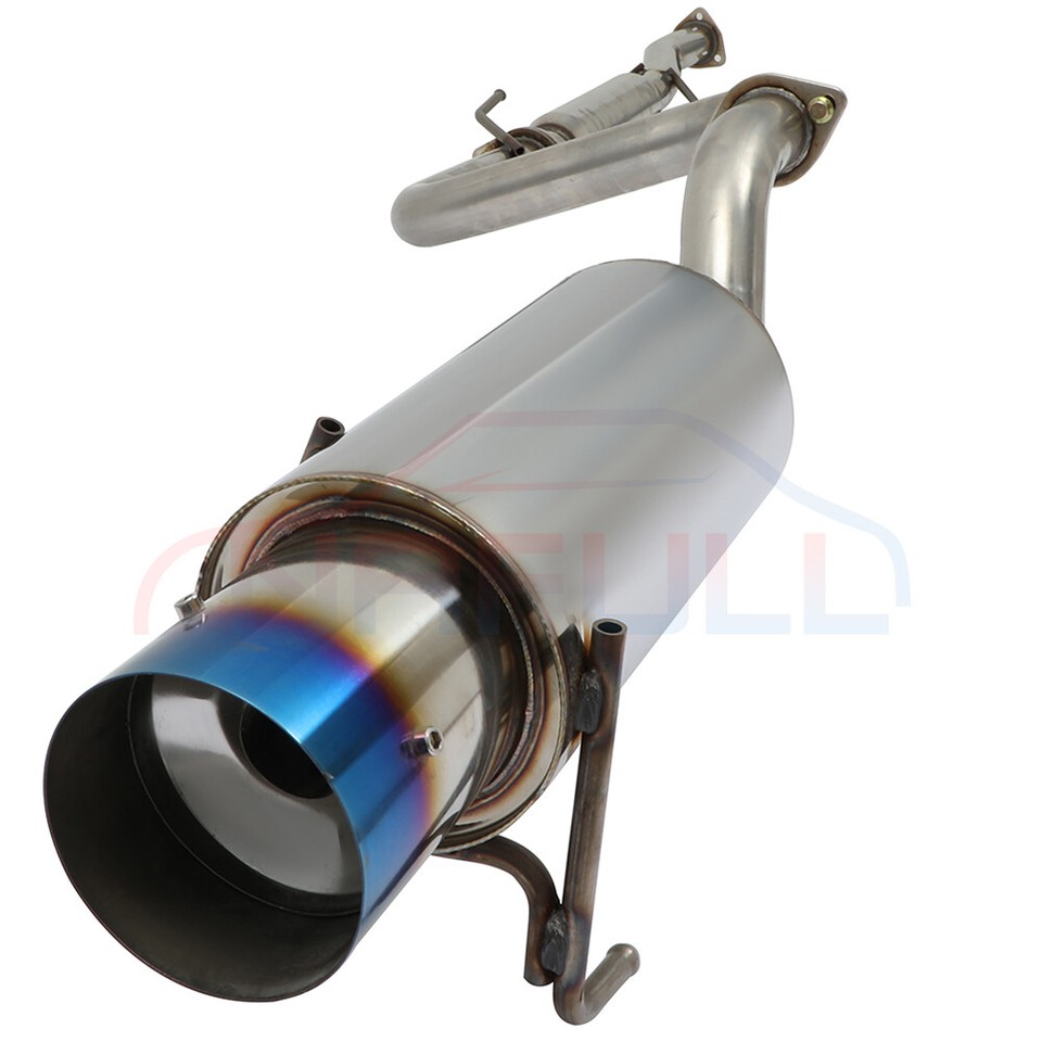 SS Exhaust System 4.5" Burnt Tip Muffler for 93-97 Honda Del Sol EG1 ...