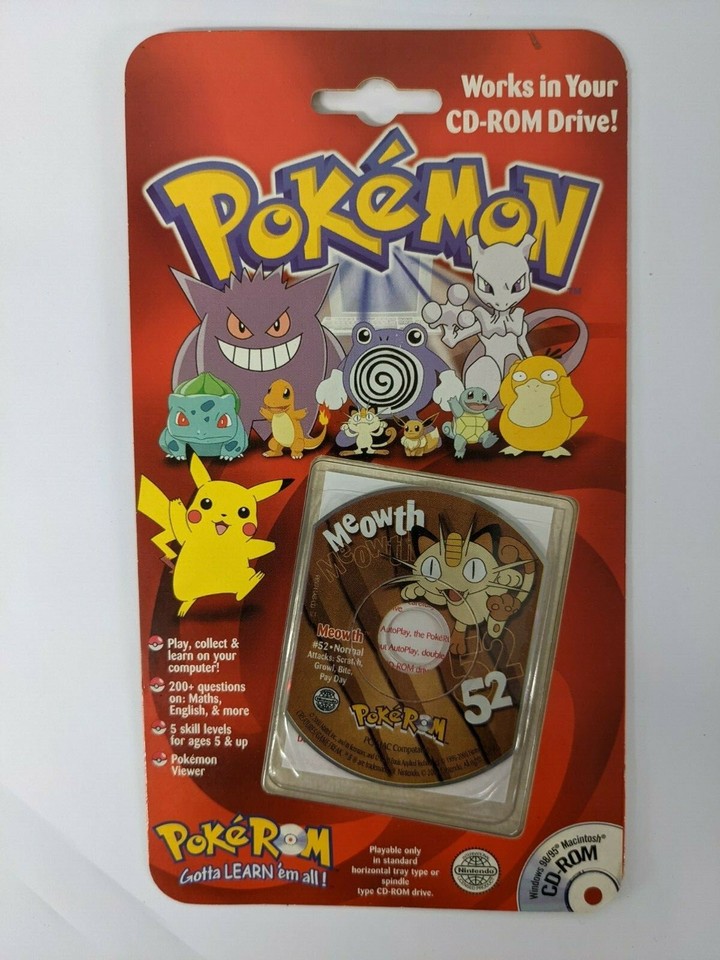 New Pokerom Pokemon PC Mac Play Collect 2000 Viewer #52 Meowth Nintendo ...