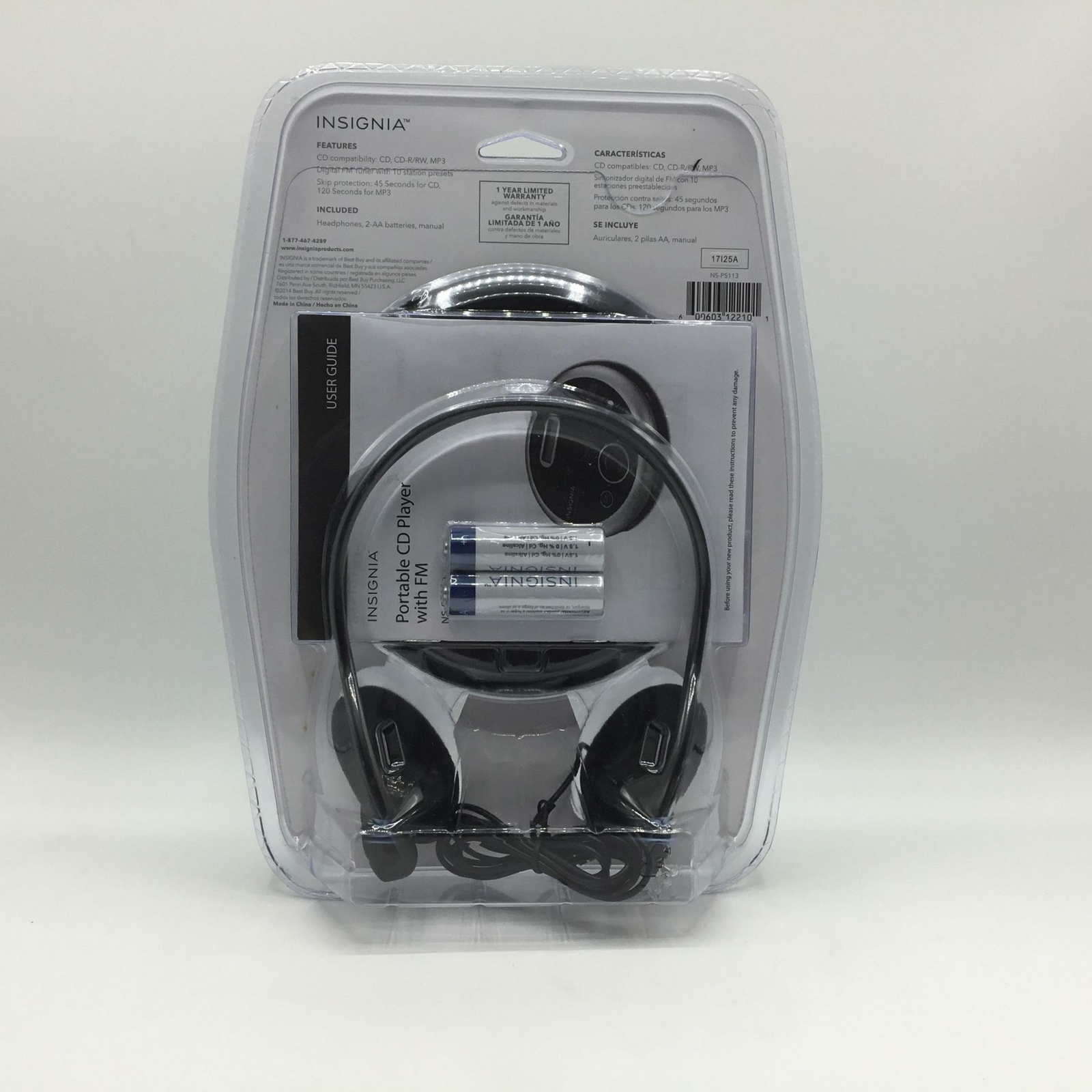 Insignia Portable MP3 CD Player with FM Tuner - Black (NS-P5113) | eBay