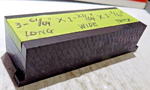 New Black Delrin Acetal Plastic Bar Block 3.95" Long X 1.36" Wide X 1. ...