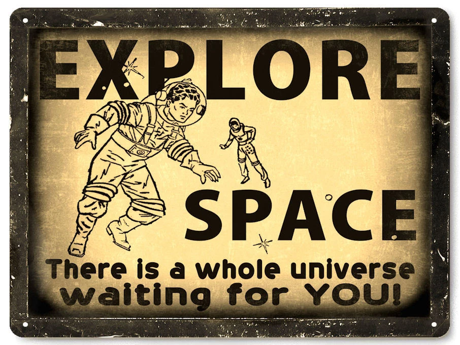 Vintage Astronaut Sign