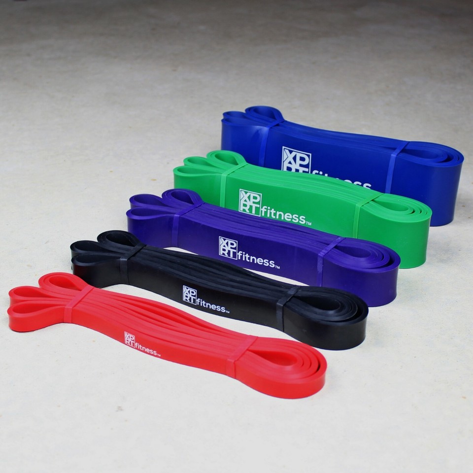 XPRT Resistance Bands Set Pull Up Gym Workout Exercise Fitness Strength ...