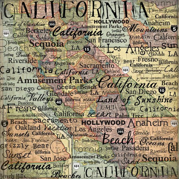 50 States scrapbook papers, Maps, one for each state, Scrapbook Customs ...