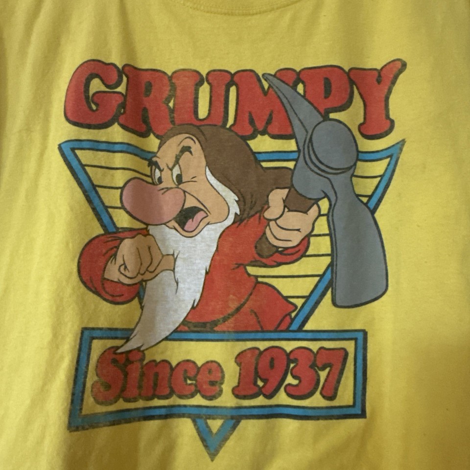 Rare VTG (DISNEY) Snow White and the Seven Dwarfs Grumpy T Shirt 90s ...