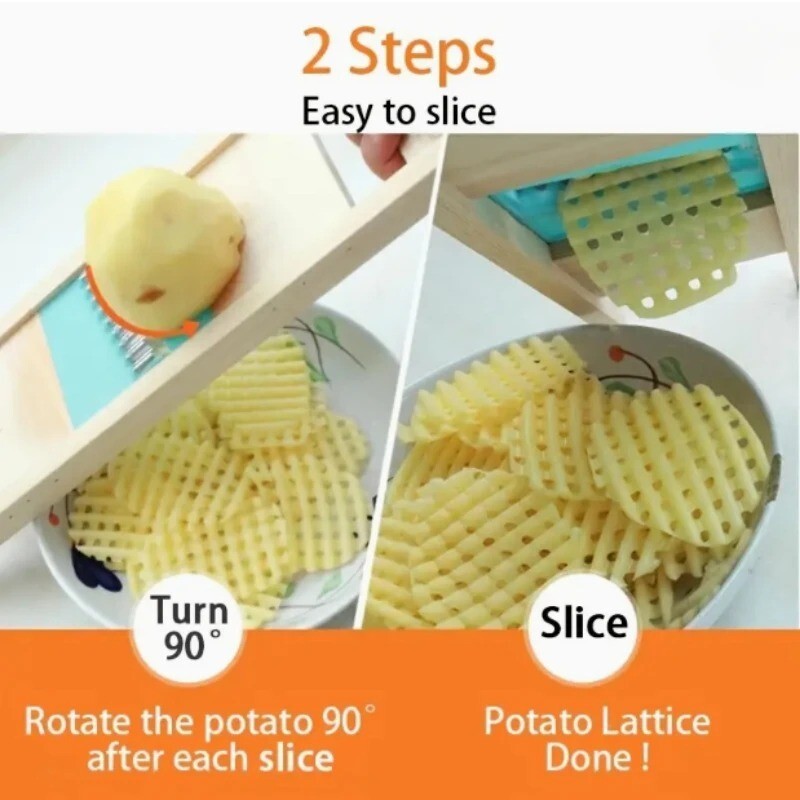 Potato Chips Cutter Slicer Stainless Steel French Waffle Fries Slice ...