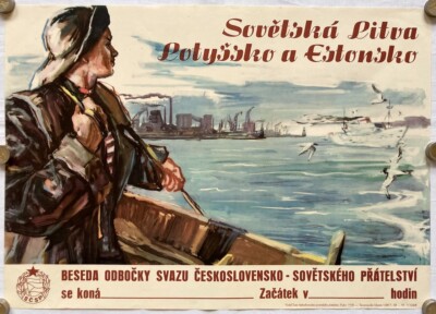 Original Vintage Poster SOVIET LITHUANIA - CZECHOSLOVAK&SOVIET ...